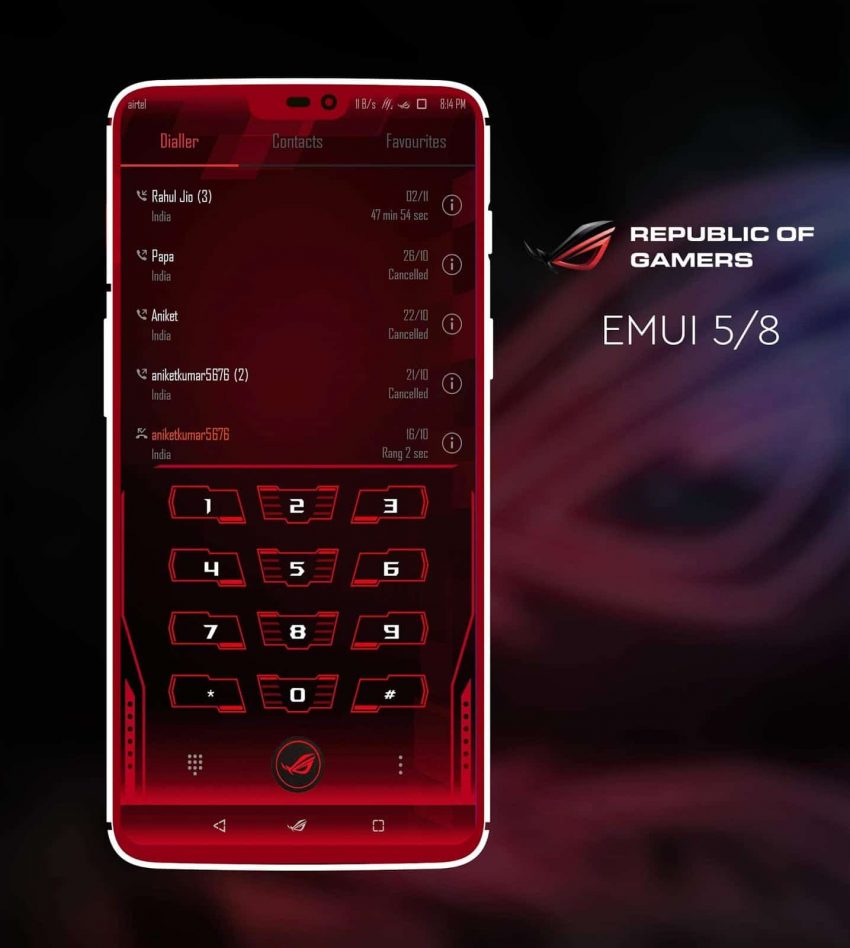 Asus ROG Theme EMUI 5/8/9 | Asus ROG Theme Huawei & Honor Phones ...